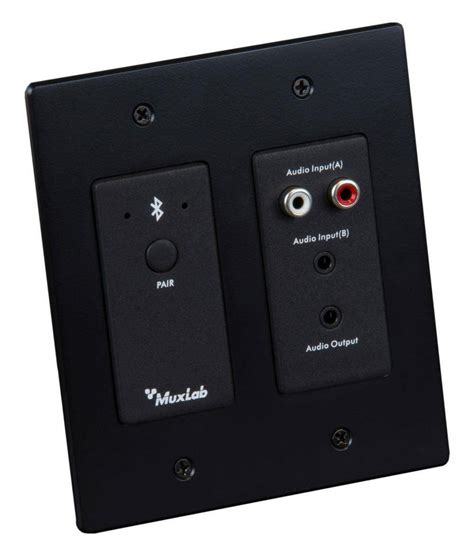 500555 Muxlab Bluetooth And Analog Audio To Dante Interface Black