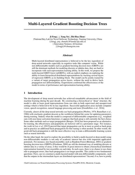 Multi Layered Gradient Boosting Decision Trees Docslib