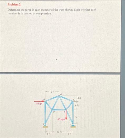 [solved] Problem 2 Determine The Force In Each Member Of T