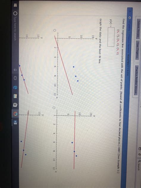 solved find the regression line associated with the set of