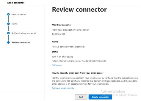 Step 5 How To Configure An O365 Connector To Receive Mail From Skyconnect Domain Mithi Docs