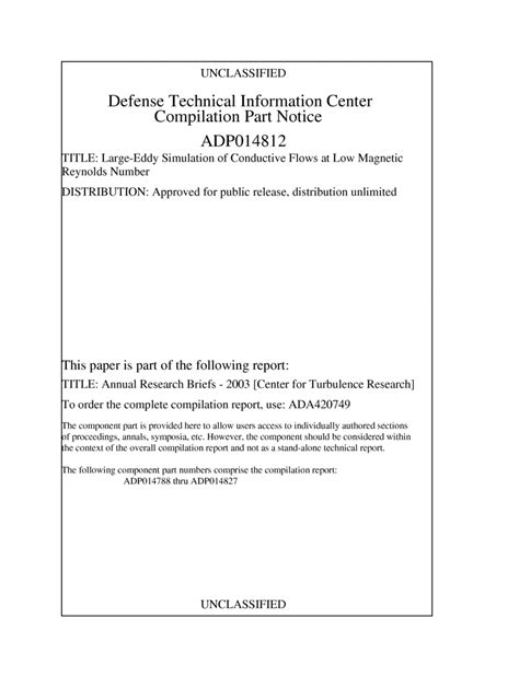 pdf large eddy simulation of conductive flows at low magnetic