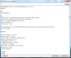 Arduino IoT Client Debugging Enabled Cohesive Computing