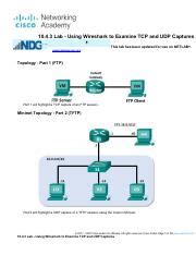 Lab Using Wireshark To Examine TCP And UDP Captures Pdf Lab Using Wireshark To