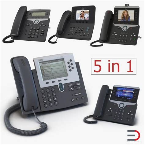 Cisco Ip Phones Collection 4 3d Model Ad Ip Cisco Phones Model