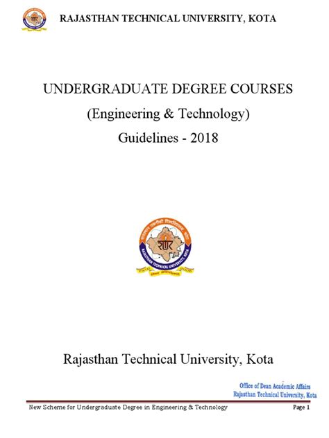 New Rtu Scheme Pdf Academic Term Engineering