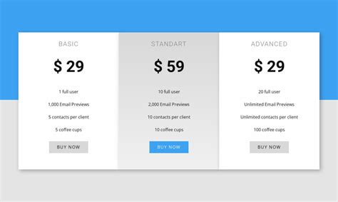 our pricing website template by nicepage
