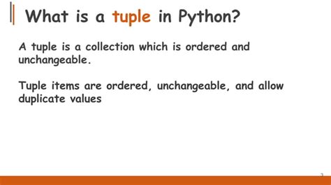 Tuples In Python Better Understanding With Slides Pptx