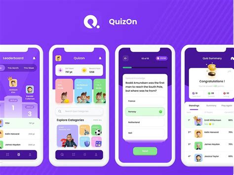 Quiz App Ui Quizon Ui Design Quiz App Ui