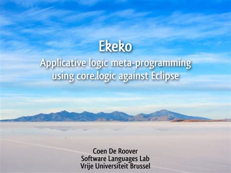 Ekeko Technology Showdown At Sotesola 2012 Ppt