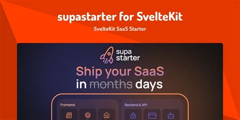 Supastarter For Sveltekit Sveltekit Saas Starter Made With Svelte