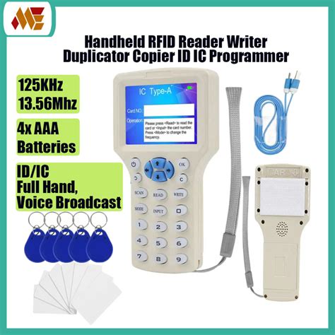 Handheld Rfid Reader Writer 125khz 1356mhz Programmer Card Rfid Reader