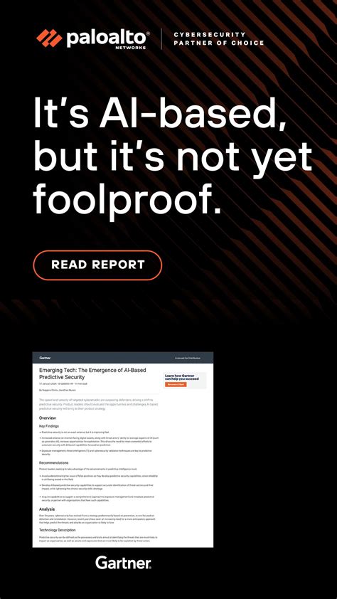 Palo Alto Networks On Linkedin Gartner The Emergence Of Ai Based