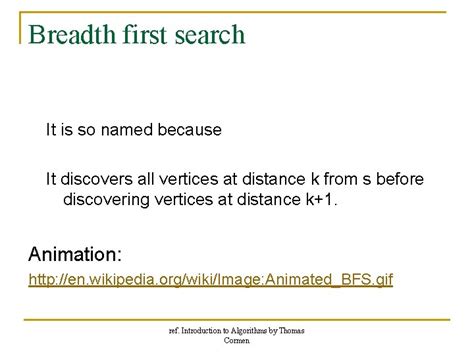 Graphs Breadth First Search Depth First Search By