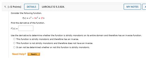 solved consider the following function f x x3−9x2 27x find