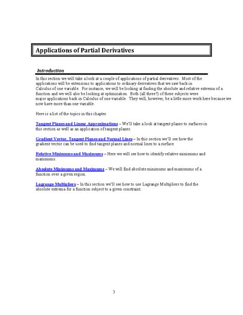 3 Partial Deriv App 1s Good Materials Applications Of Partial Derivatives Introduction In