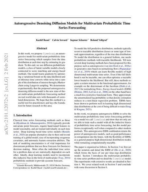 Autoregressive Denoising Diffusion Models For Multivariate