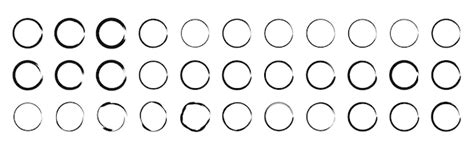 프레임에 대 한 벡터 설정 그런 지 원 브러시 획 프리미엄 벡터