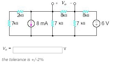 Solved Find Vo In The Network In The Figure Below Using Chegg Com