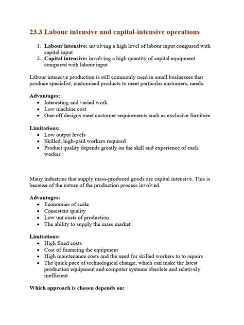 Labour And Capital Intensive Pdf