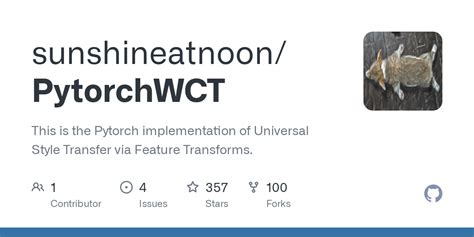 GitHub Sunshineatnoon PytorchWCT This Is The Pytorch Implementation Of Universal Style