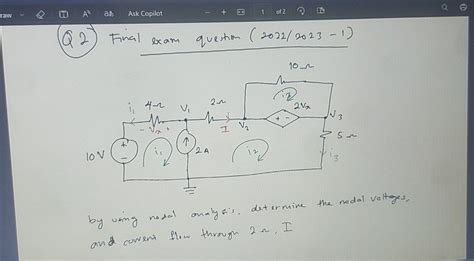 Solved By Using Nodal Analysis Determine The Nodal