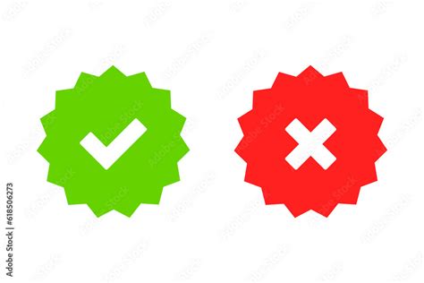 check mark icon vector check mark wrong sign reject icon badge