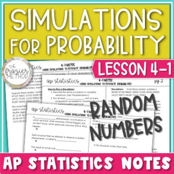 AP Statistics Notes Using Simulations To Estimate Probabilities