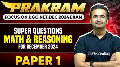 super questions of maths and reasoning paper 1 ugc net december