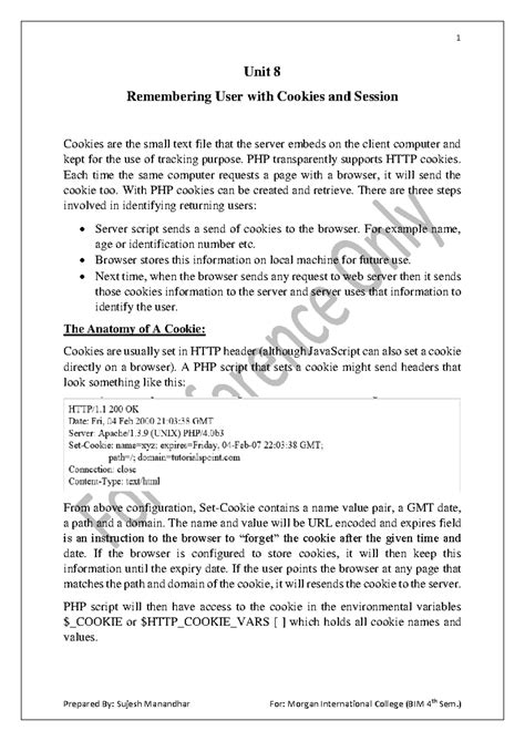 Sessionandcookies Unit 8 Remembering User With Cookies And Session