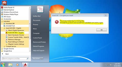 Solved AutoCAD Corrupted Pre Install Failed Due To Missing Files Autodesk Community