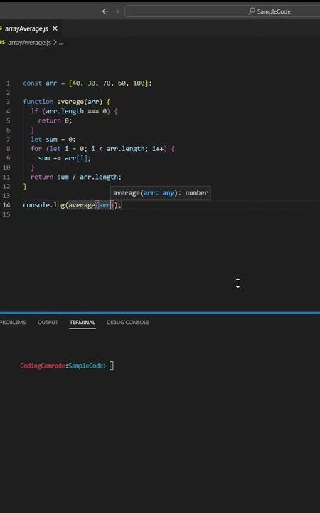 Easy Array Average Coding Computerscience Javascript Youtube
