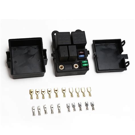 6 Way 6 Slots 8 Way 8 Solt 4 Atc Ato Blade Fuses 4 Relays 32v Relay Box Fuse Block Panel For