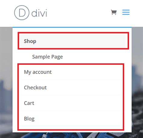 Divi Mobile Menu