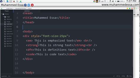 17 html⁄html5 em strong samp var kdb code youtube