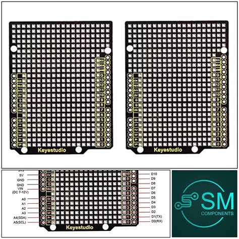2pcs Uno Prototype Pcb Keyestudio Breakout Board For Arduino Diy Proje