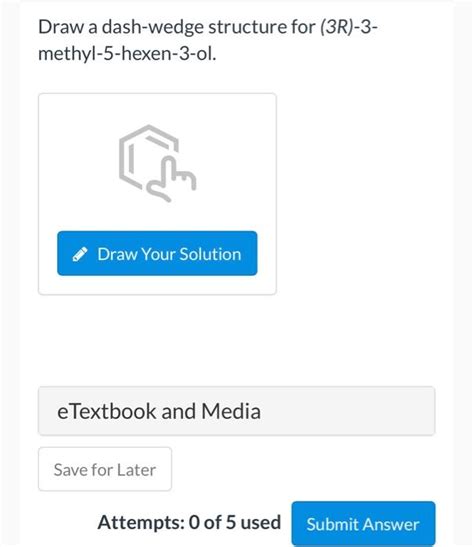 Solved Draw A Dash Wedge Structure For 3R 3 Chegg Com