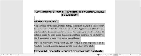 How To Remove All Hyperlinks In A Word Document VBA And VB Net Tutorials Education And