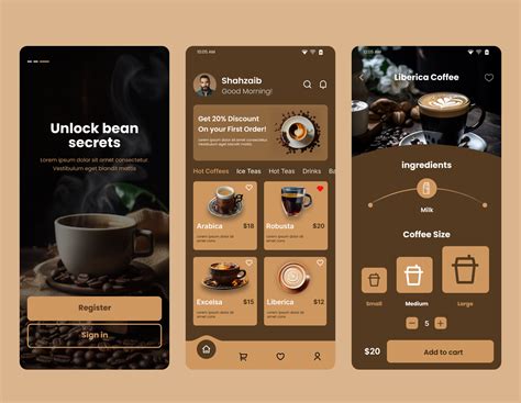 Coffe Shop Mobile App Ui Ux Design Figma