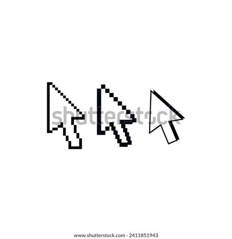 Set Pixel Arrow Cursors Mouse Pointer Stock Vector Royalty Free 2411851943 Shutterstock