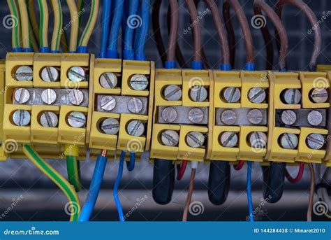 Electric Terminal Connection Terminal Stock Photo Image Of Panel Network