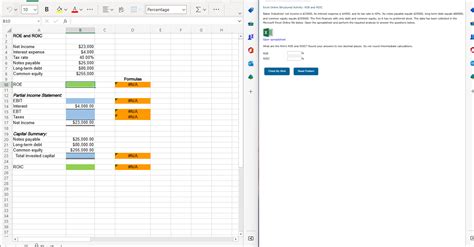 Solved Excel Online Structured Activity Roe And Roic Baker