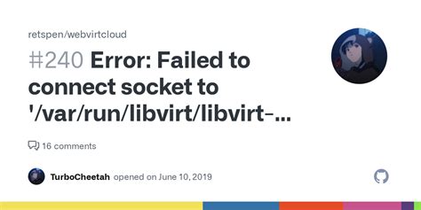 Error Failed To Connect Socket To Varrunlibvirtlibvirt Sock