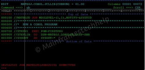run jcl for cobol program