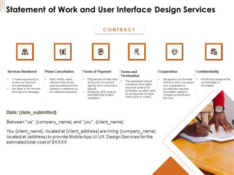 ui software design statement of work and user interface design services