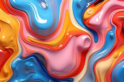 Premium Photo 3d Rendering Fluid Liquid Background