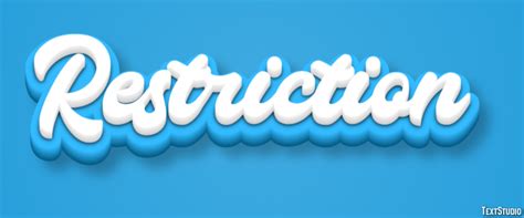 Restriction Text Effect And Logo Design Word