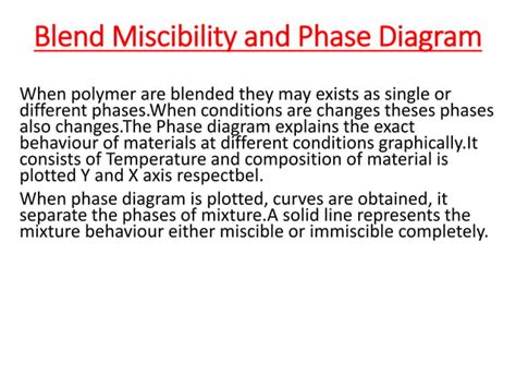Miscibility And Thermodynamics Of Polymer Blends Pptx Physics Science