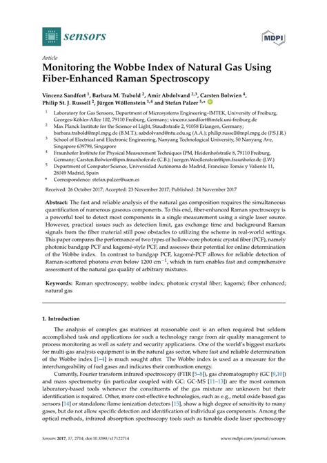 Monitoring The Wobbe Index Of Natural Gas Using Fiber Enhanced Raman