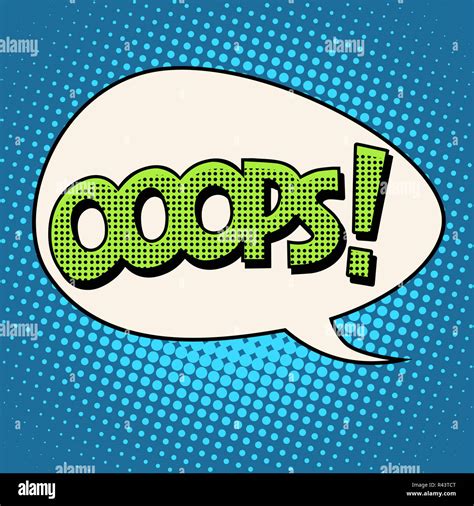 Oops Comic Text Bubble Stock Photo Alamy